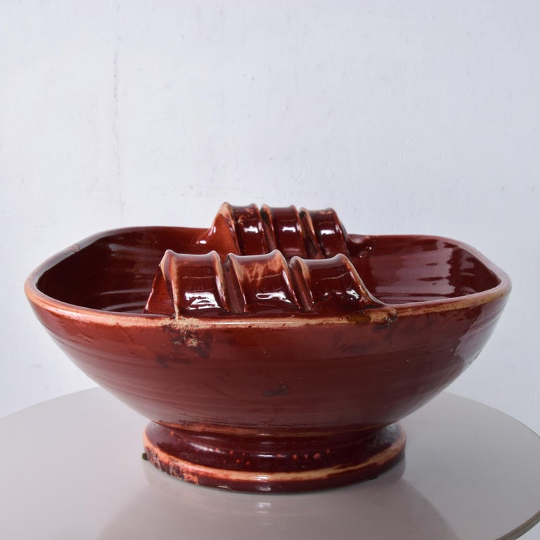 Tuscany Fortunata Red Pottery Large Bowl Made in Italy For Sale at 1stDibs