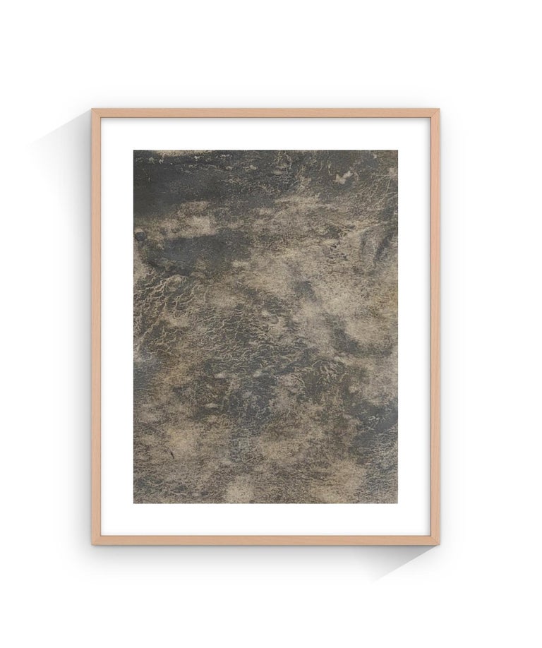 TUSET - "Under construction", Original painting with concrete on paper ...