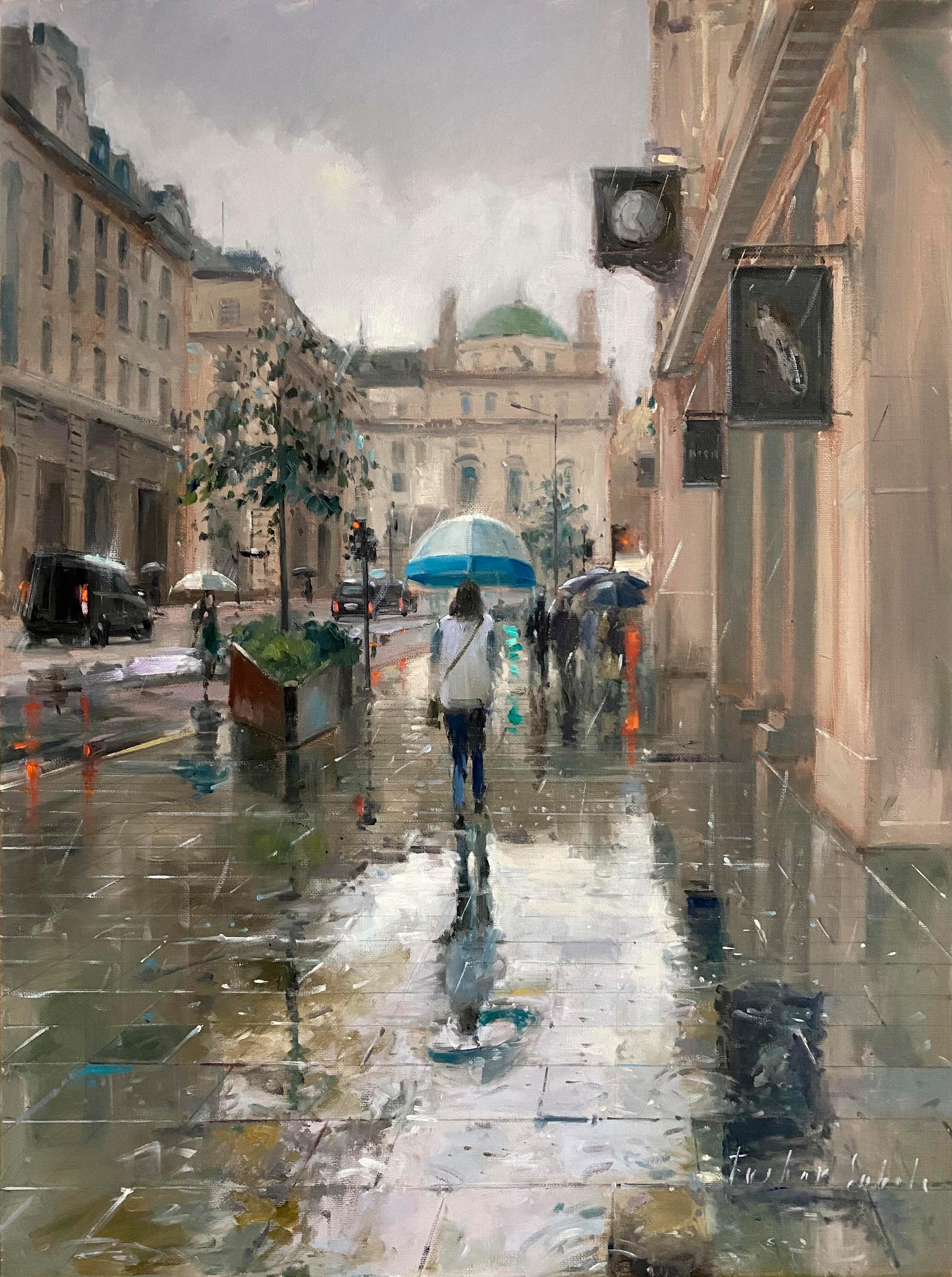 Tushar Sabale - Rainy Day at Lower Regent Street-Original cityscape ...