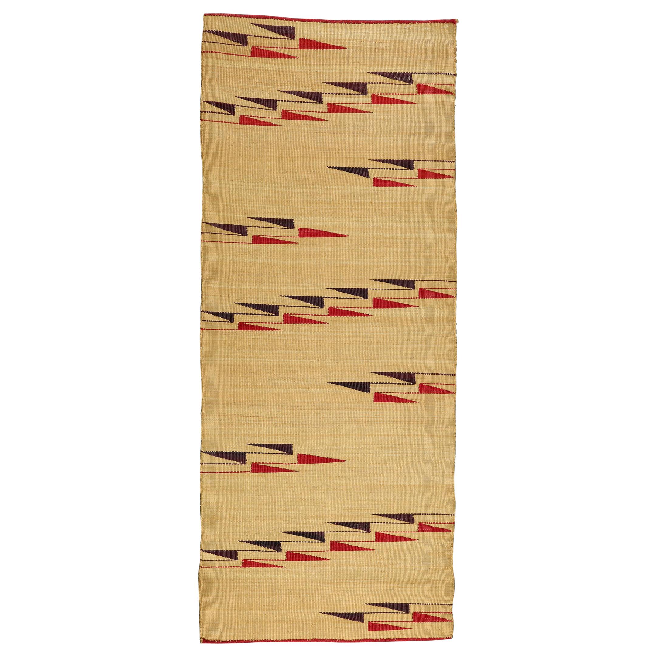 Tutsi Tribal Woven Flat Mat, Rwanda, Red and Black on Tan, Africa ...