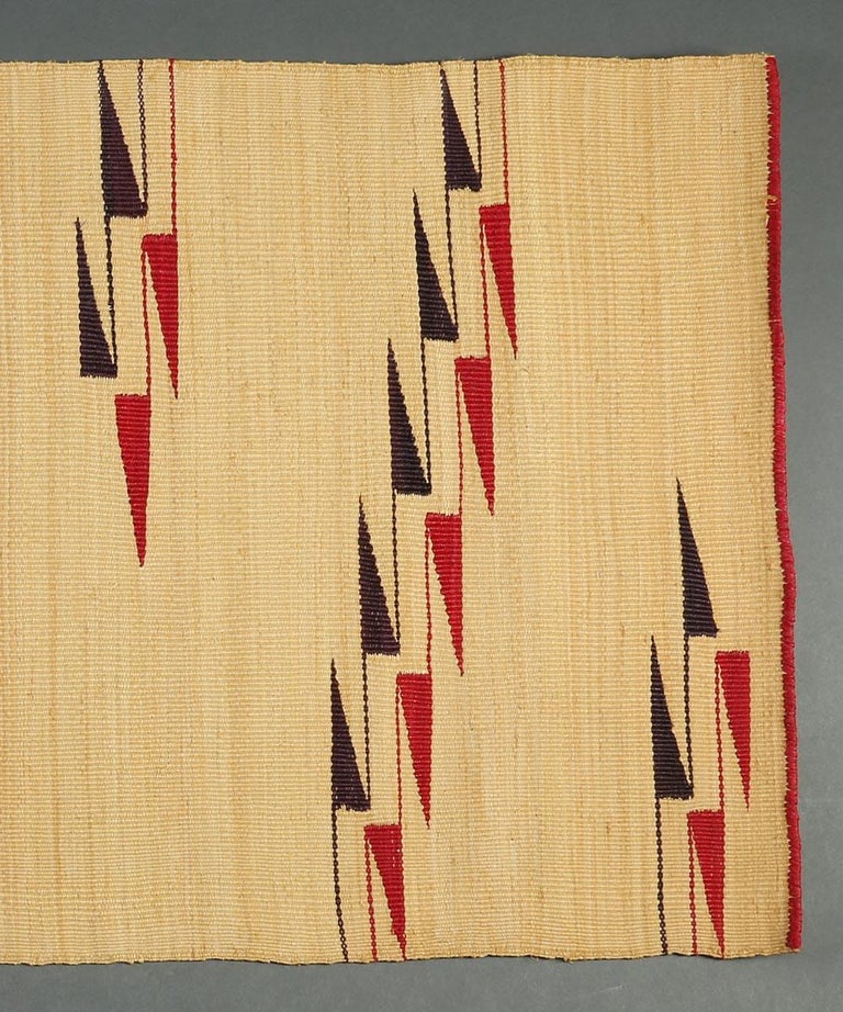 Tutsi Tribal Woven Flat Mat, Rwanda, Red and Black on Tan, Africa ...