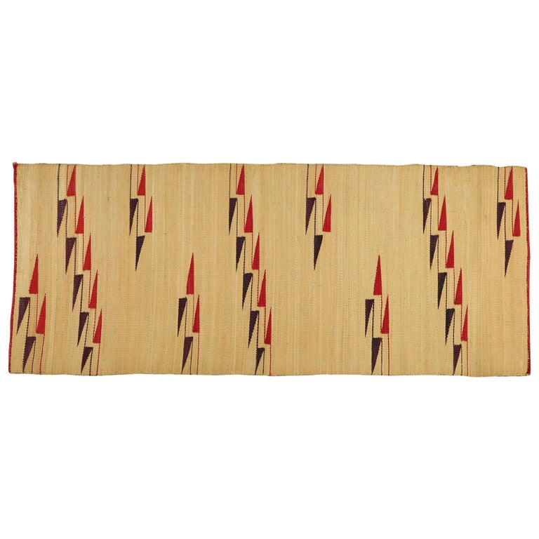Tutsi Tribal Woven Flat Mat, Rwanda, Red and Black on Tan, Africa ...