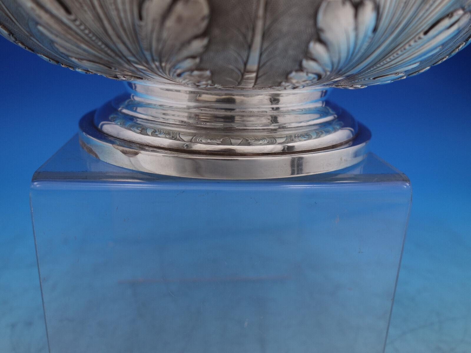 Tuttle Sterling Silver Fruit Bowl #2662 Hand Chased Plumes and Leaves ...