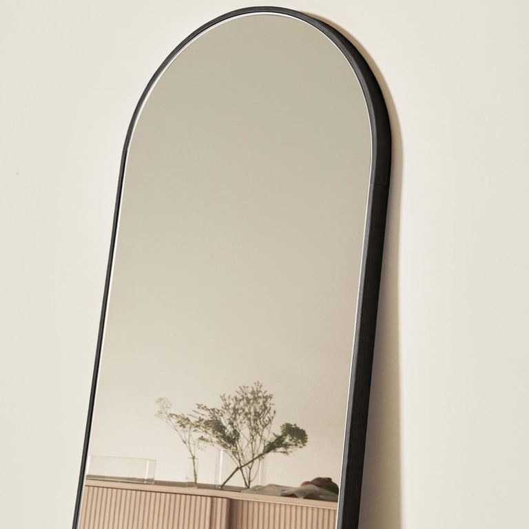 Tutto Sesto Round Black Ash Mirror For Sale at 1stDibs