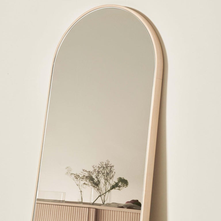 Tutto Sesto Round Natural Ash Mirror For Sale at 1stDibs