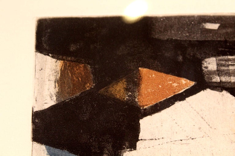 Tuvia Beeri Abstract 1961 Signed Color Etching and Aquatint on Paper ...