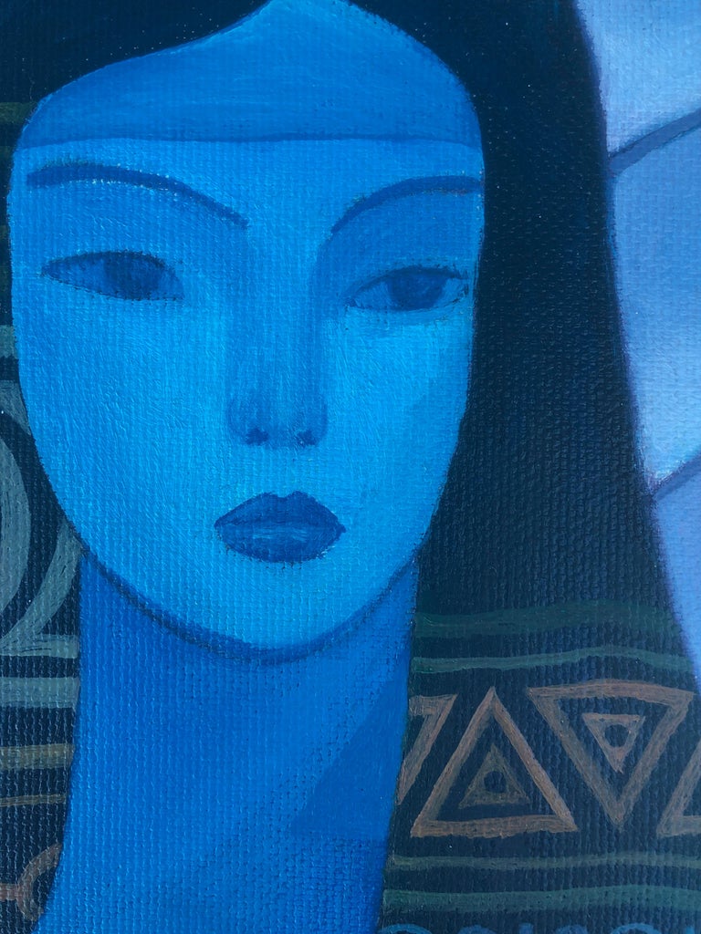 Tuya Natsagdorj - Nude goddess oil on canvas painting For Sale at 1stDibs