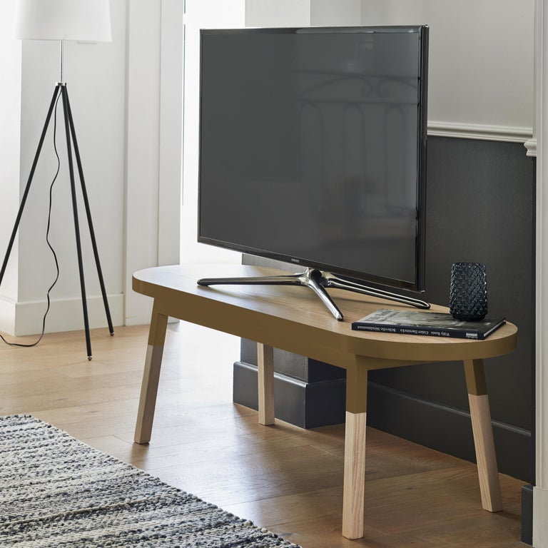 TV Stand Bench in Solid Ash, South Scandinavian Design by Eric Gizard ...