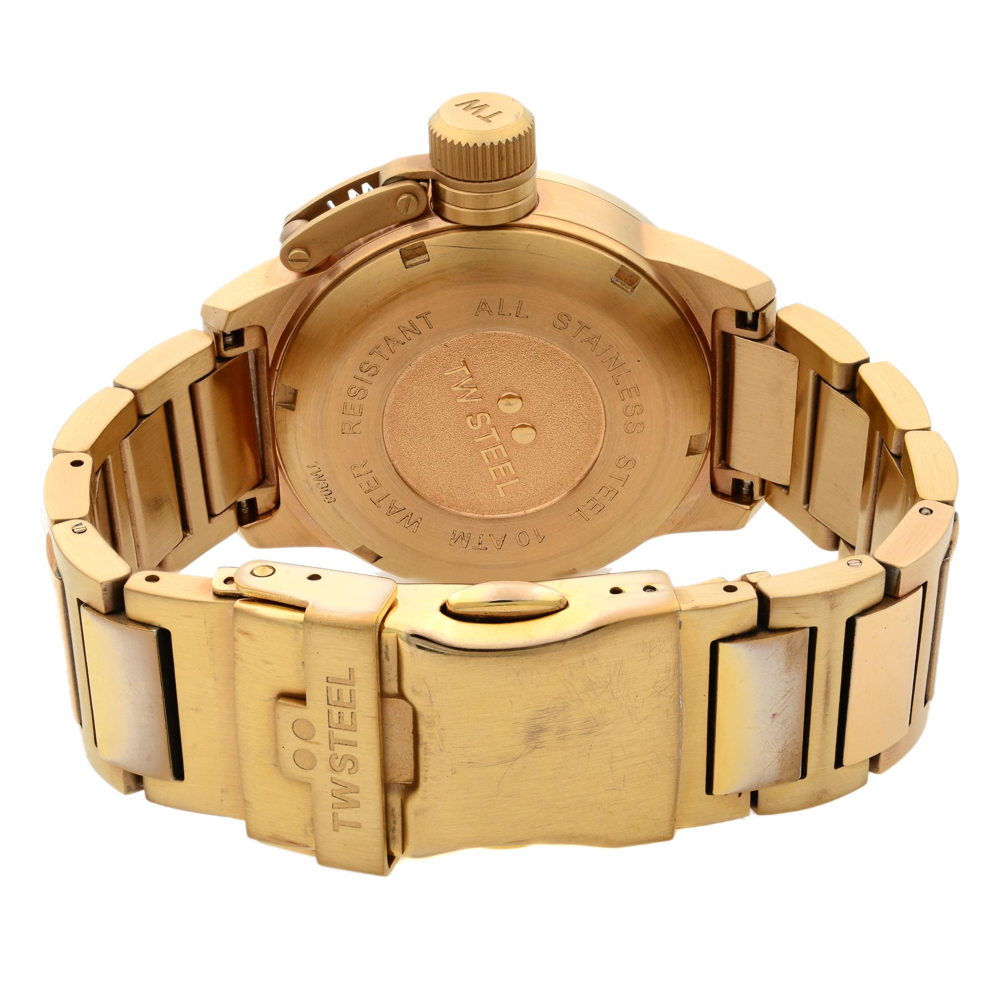 TW Steel Canteen Stainless Steel MOP Arabic Dial Quartz Mens Watch ...