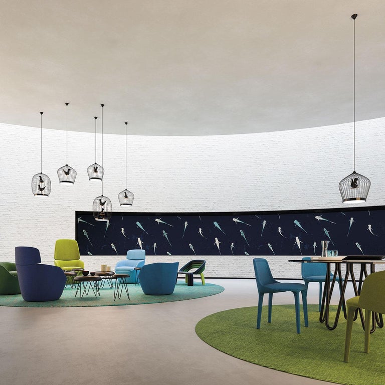 Twee T. Black Small Suspension Lamp by Jake Phipps For Sale at 1stDibs