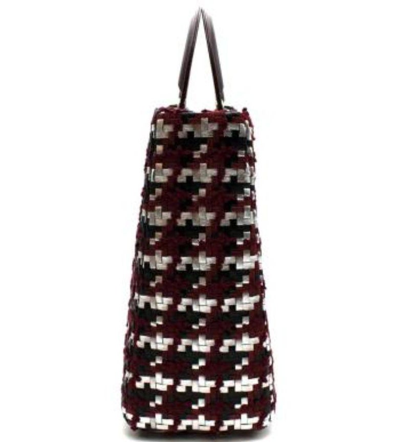 Tweed and Leather Woven Large Lady Dior Bag For Sale at 1stDibs