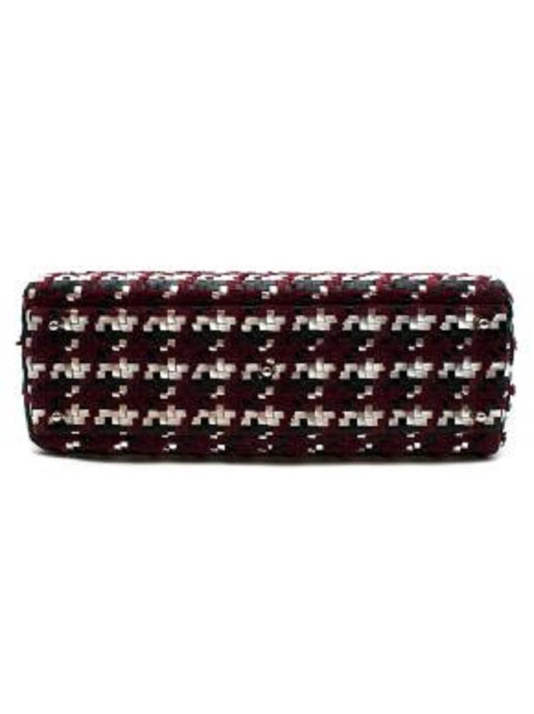 Tweed and Leather Woven Large Lady Dior Bag For Sale at 1stDibs