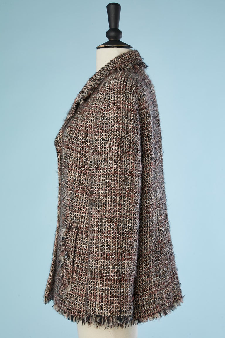 Tweed single-breasted jacket Chanel For Sale at 1stDibs