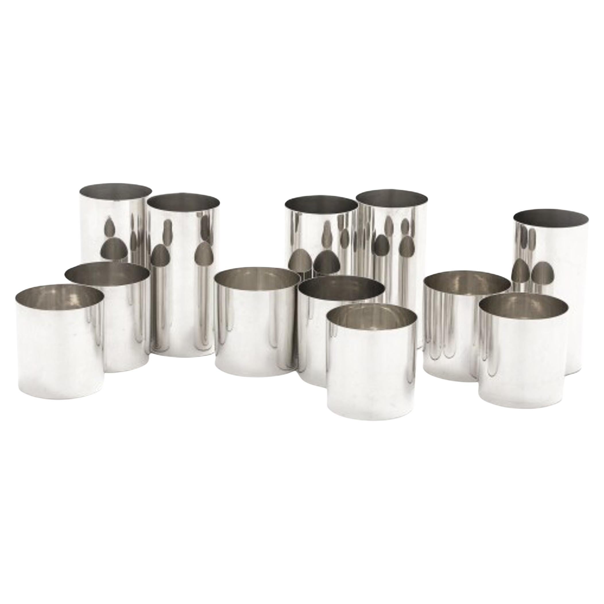 Old Fashioned Cartier Sterling Silver and Glass Double Jam Jars For ...