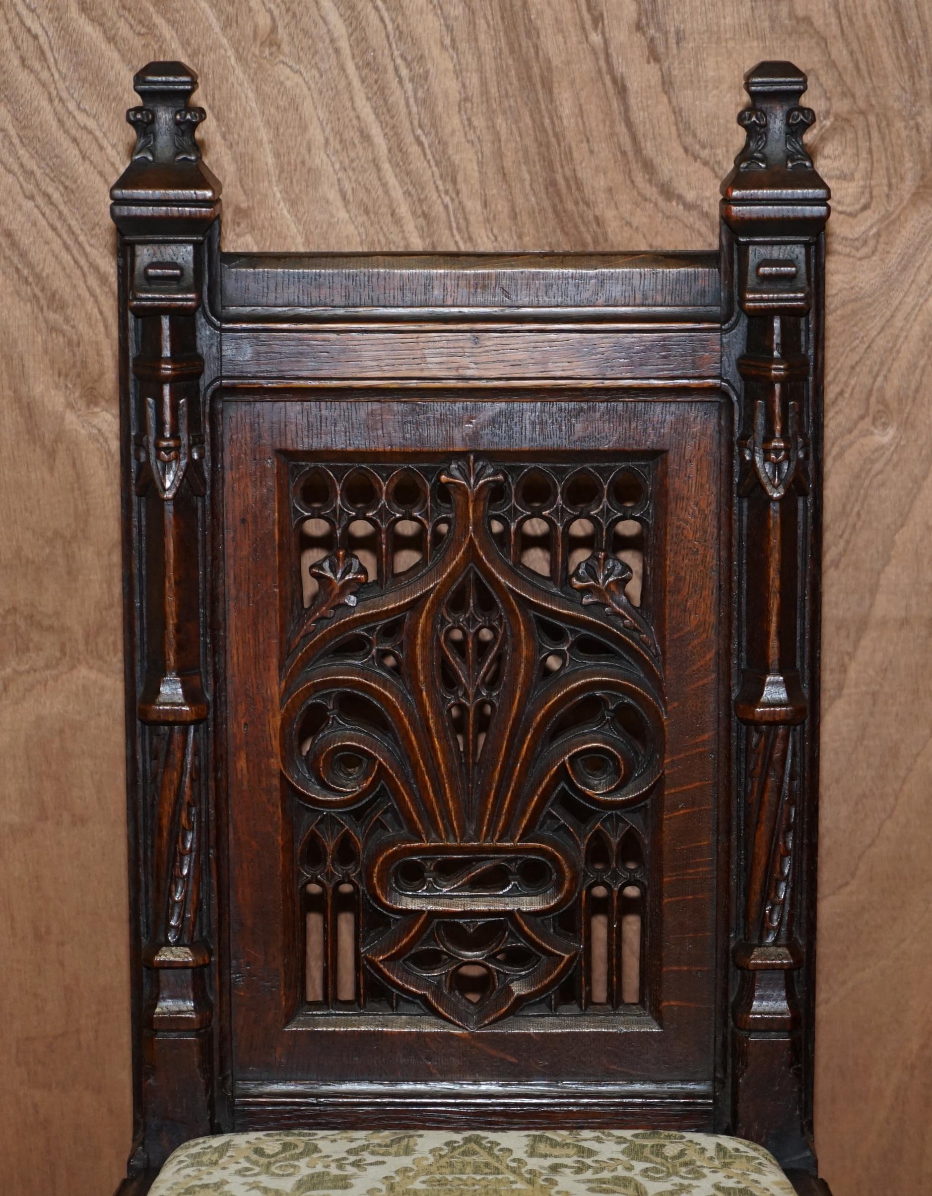 Twelve Antique circa 1800 French Gothic Revival French Dining Chairs ...
