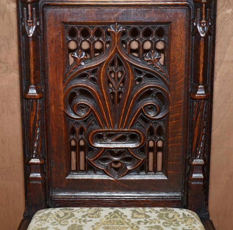 Twelve Antique circa 1800 French Gothic Revival French Dining Chairs ...