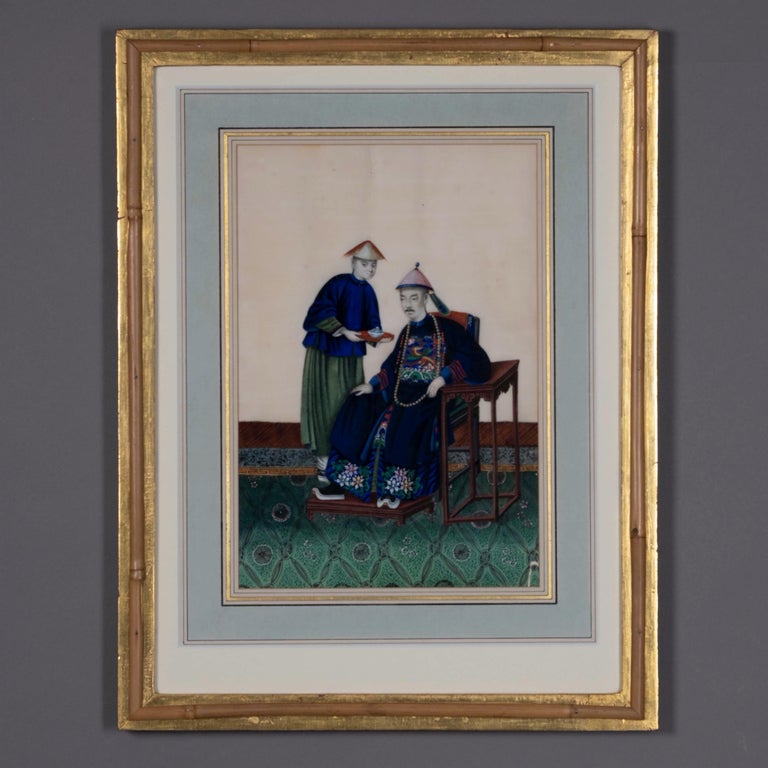 Twelve Early 19th Century Chinese Export Rice Paper Court Scenes at 1stDibs