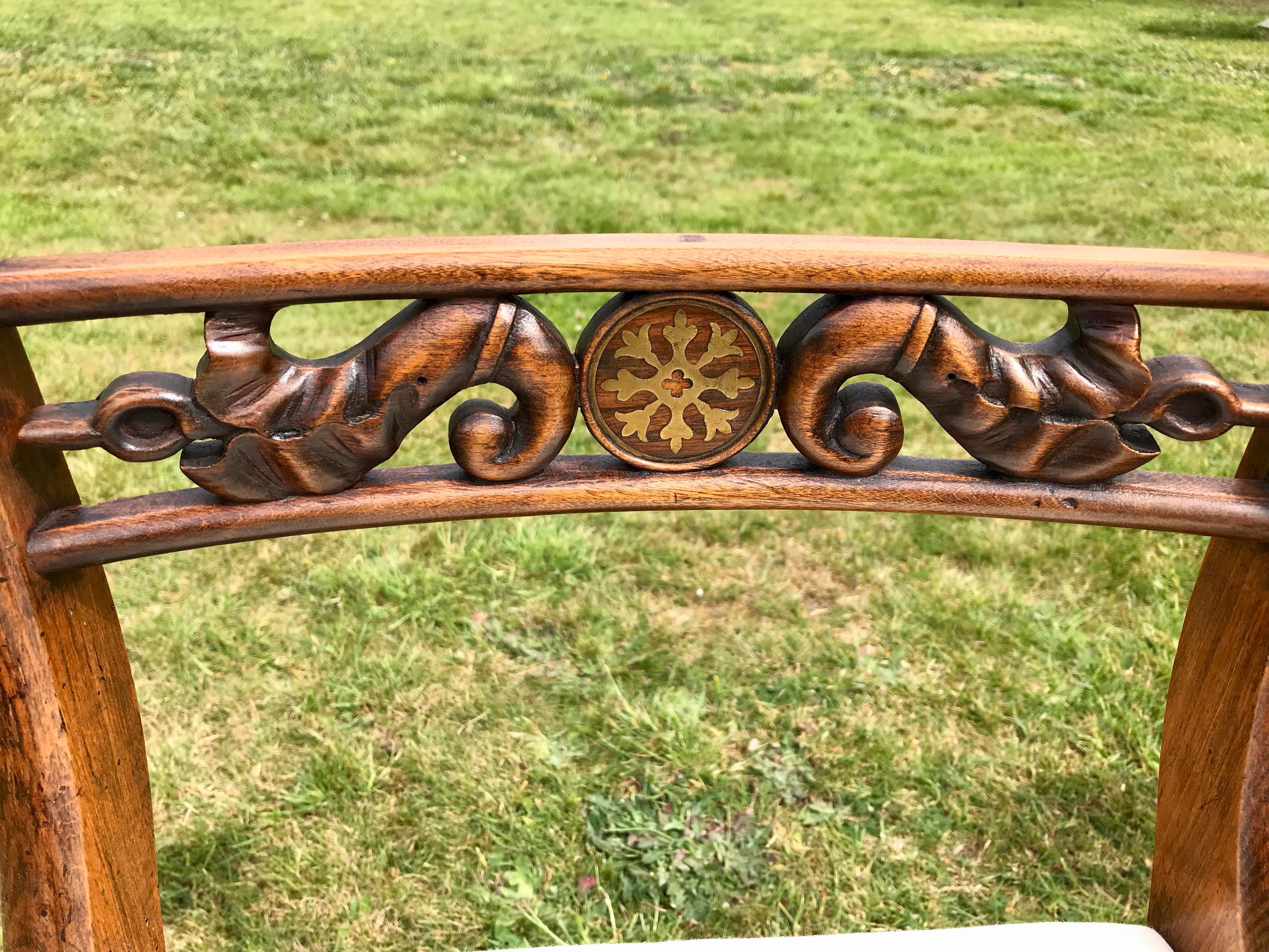 Twelve English Regency Period Brass Inlaid Dining Chairs at 1stDibs ...