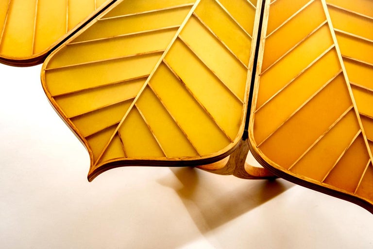 Twelve Leaf Resin Table by Michael Hurwitz For Sale at 1stDibs