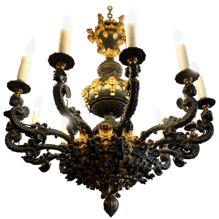 Twelve-Light Baroque Chandelier For Sale at 1stDibs | chandelier ...