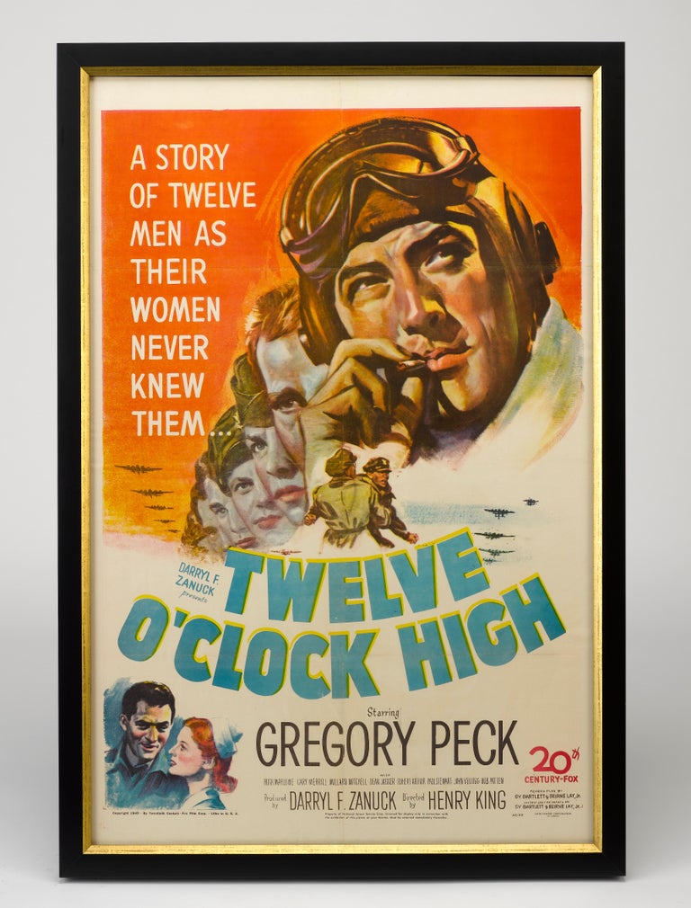 Twelve O'Clock High, Gregory Peck WW II Movie Poster, 1949 at 1stDibs