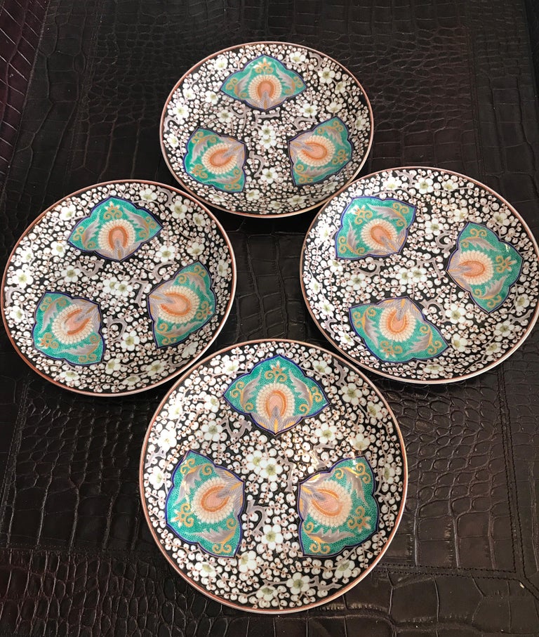 Twelve Vintage Chinese Enamel Plates at 1stDibs