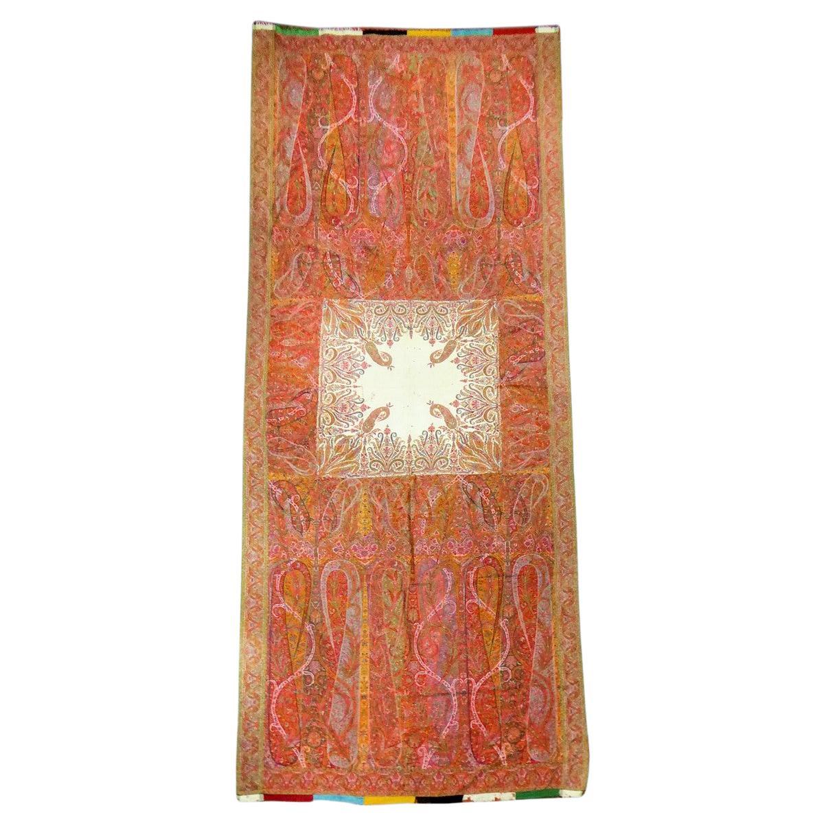 Squared Indian Embroidered Kashmir Shawl Circa 1870 For Sale at 1stDibs ...