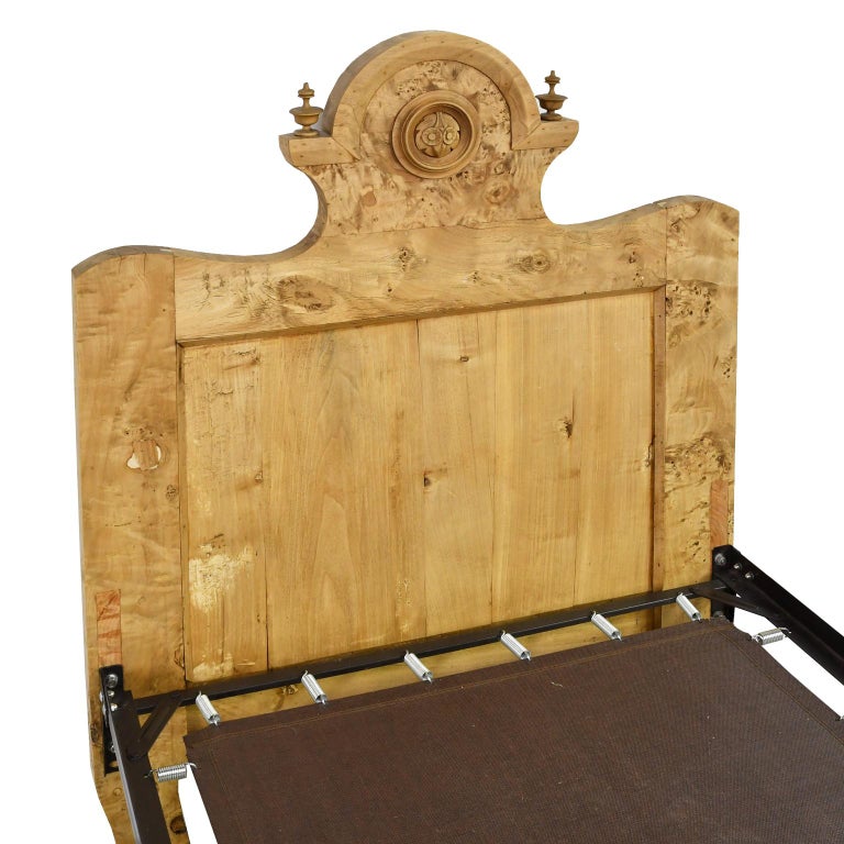 Twin-Size Austrian Biedermeier Bed in Burled Olive Root Wood, circa ...