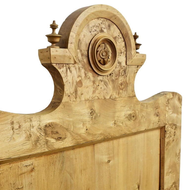 Twin-Size Austrian Biedermeier Bed in Burled Olive Root Wood, circa ...