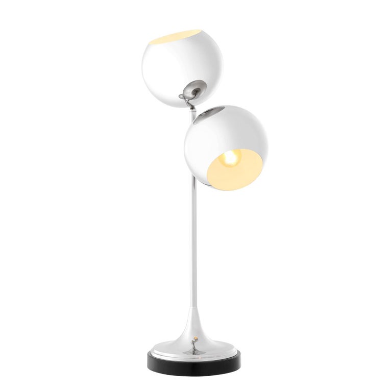 Twin Table Lamp in Antique Brass or Nickel Finish For Sale at 1stDibs ...