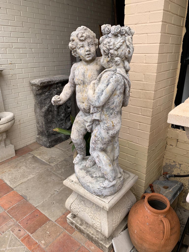 Twins Statue from Provence, France For Sale at 1stDibs