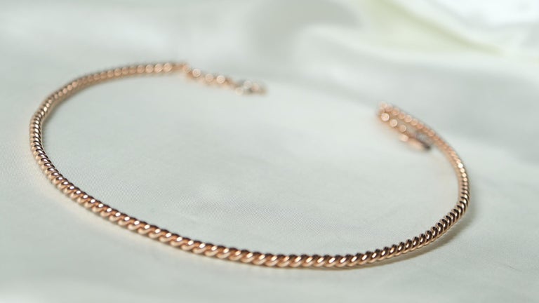 Twirl Torc Necklace, 18k Rose Gold For Sale at 1stDibs