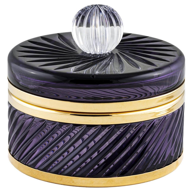 Twist Large Purple Box For Sale at 1stDibs | purple decorative boxes