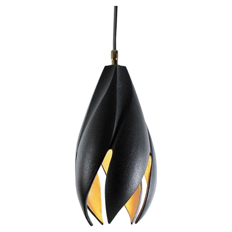 Twist Pendant, Matte Black /Copper Lustre, Medium For Sale at 1stDibs