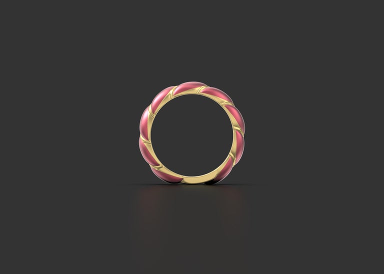 Customizable Twisted Band Ring, 14ct Yellow Gold For Sale at 1stDibs