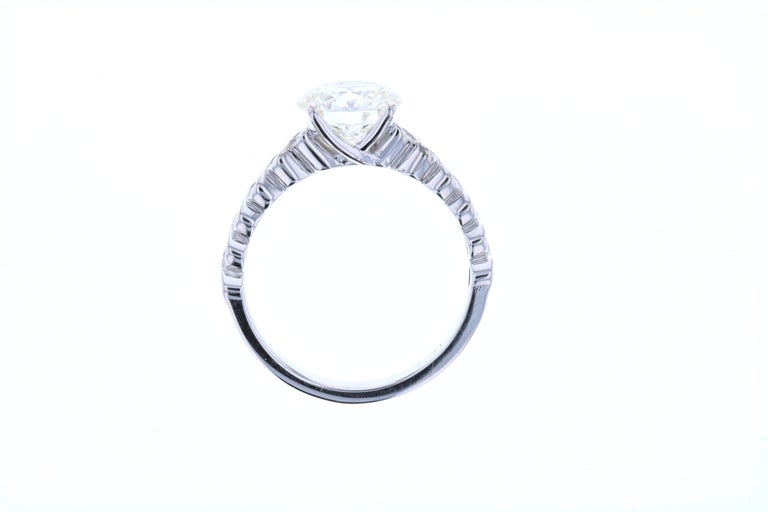 Twisted Diamond Pave Engagement Ring with Round Center Stone For Sale ...