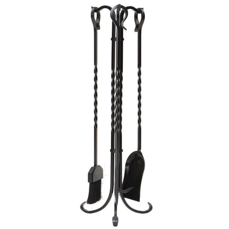 Twisted Iron Fire Tool Set For Sale at 1stDibs