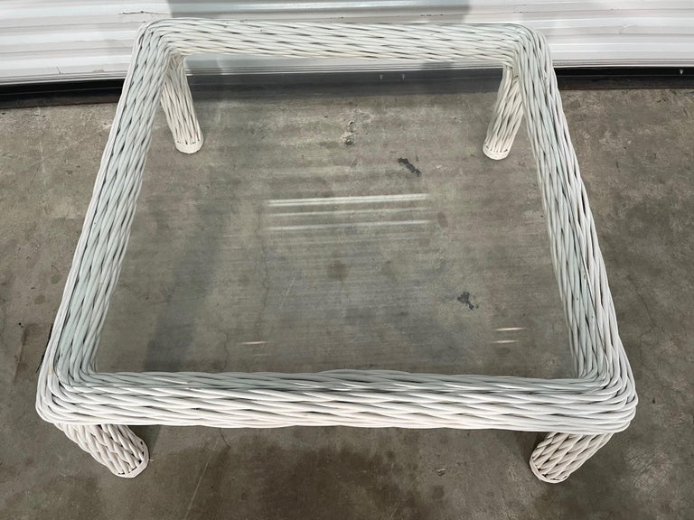 Twisted Rattan Organic Modern Coffee Table For Sale at 1stDibs