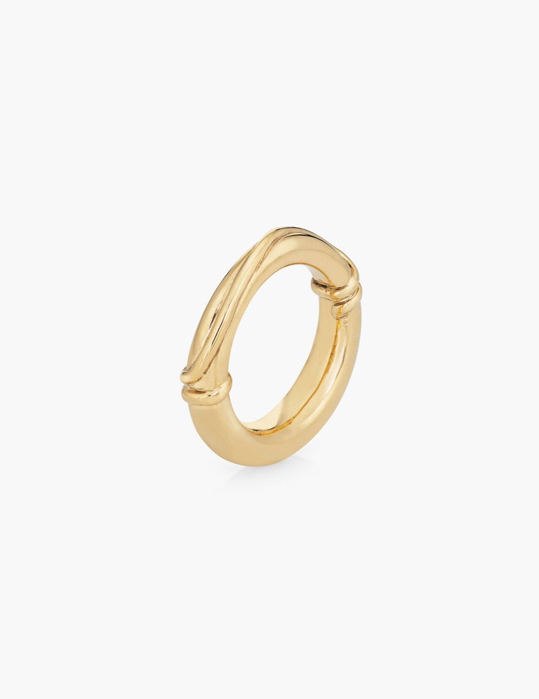 Customizable Twisted Wire 18k Gold Round Band For Sale at 1stDibs