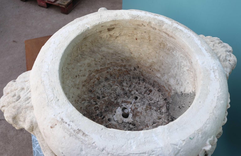 Two 18th Century English Carved Limestone Urns For Sale at 1stDibs