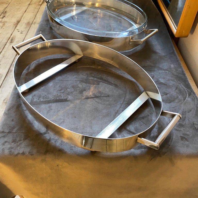 Two 1940s Giò Ponti Attributed Art Deco Silver Plated Italian Serving ...