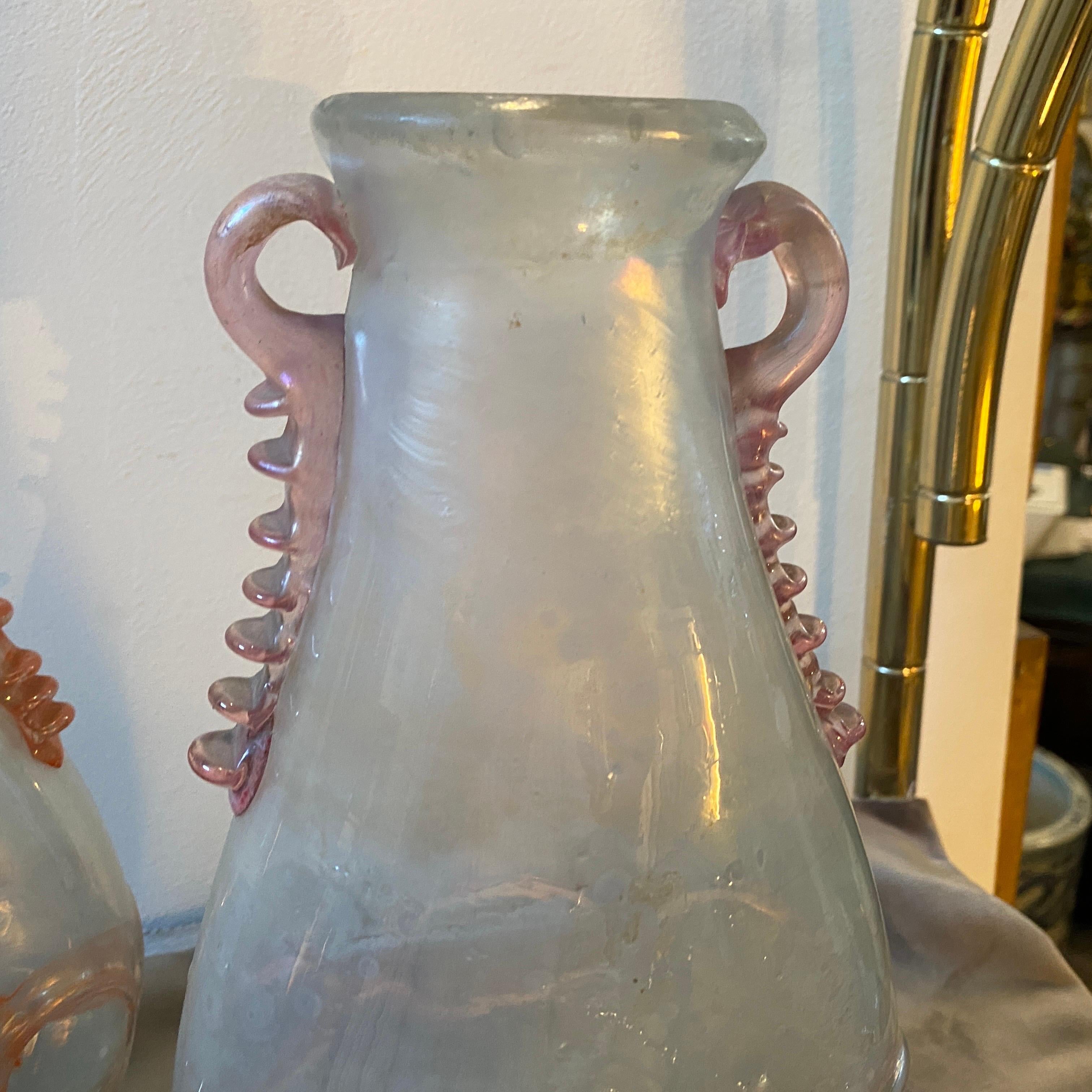 Two 1970s Cenedese Attributed Mid-Century Modern Murano Glass Vases at ...