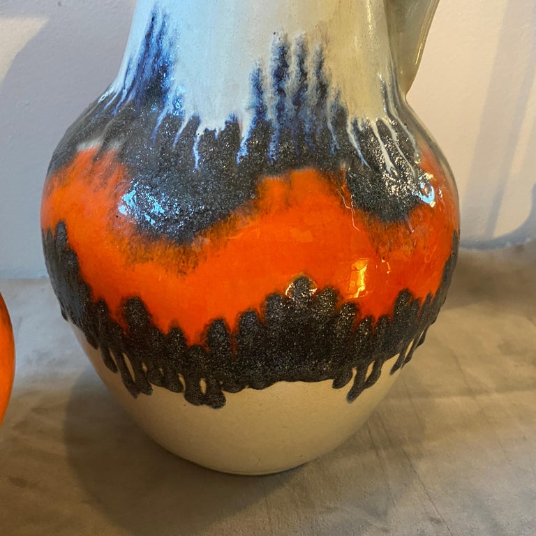Two 1970s Mid-Century Modern Fat Lava Ceramic German Jugs For Sale at ...