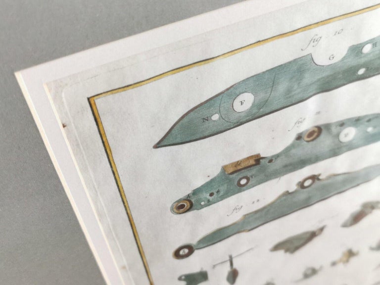 Two 19th Century Antique 'Arquebusier' Gun Rifle Decorative Lithographs ...