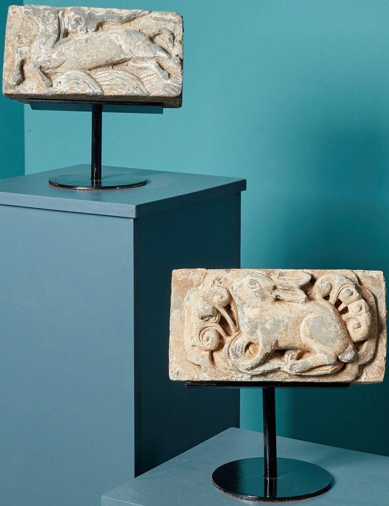 Two 19th Century Chinese Terracotta Plaques For Sale at 1stDibs