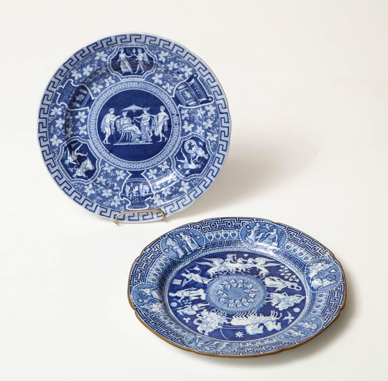 Two 19th Century Greek Pattern Plates For Sale at 1stDibs