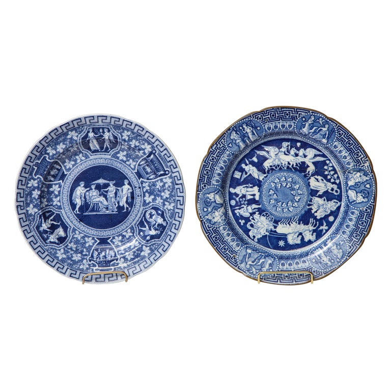 Two 19th Century Greek Pattern Plates For Sale at 1stDibs