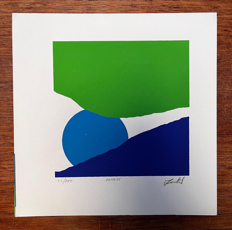 Two Abstract Lithograph Art Prints, Signed and Numbered For Sale at 1stDibs