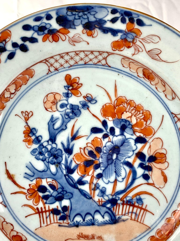 Two Antique Chinese Porcelain Dishes Imari Decorated 18th Century Circa ...