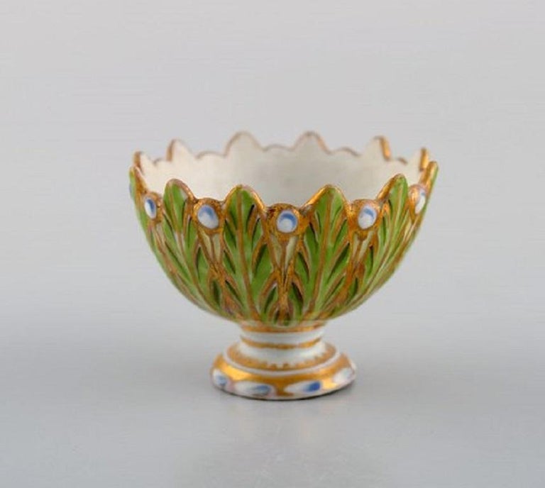 Two Antique Meissen Miniature Cups / Bowls in Hand Painted Porcelain ...